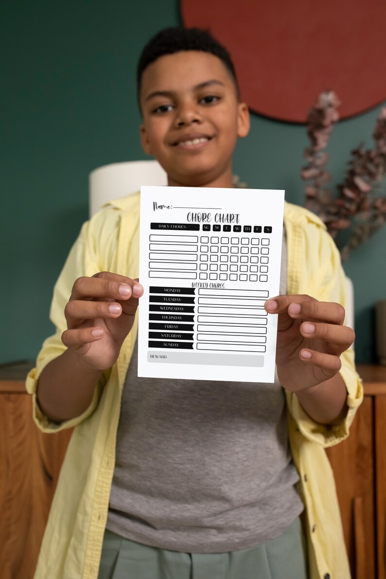 Printable Kids Chore Chart: Weekly Family Organizer (PDF) - Etsy