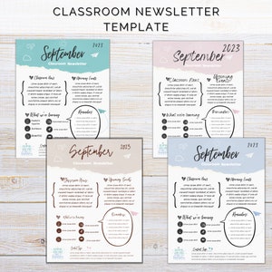 Classroom Newsletter Template| Canva Template |teacher About Me|teacher ...