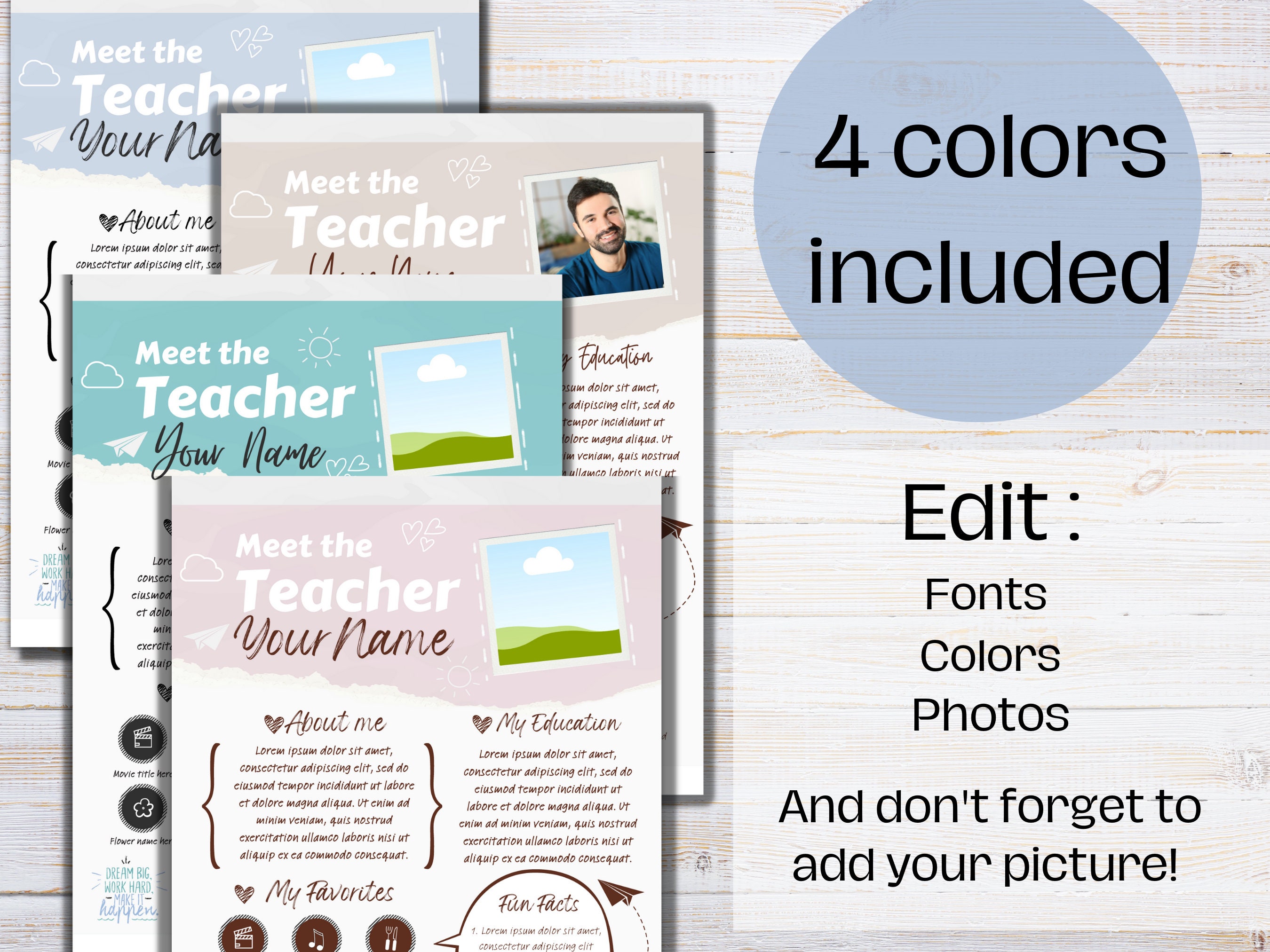 Meet the Teacher Template Canva Template teacher About Meteacher ...