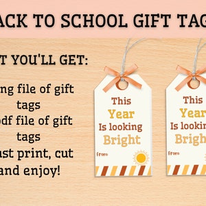 Printable Gift Tag - Back to School Gift for Students-teacher ...