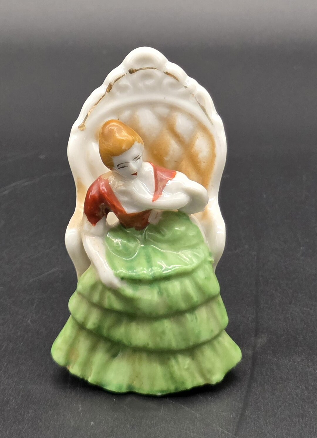 Single Female Colonial Style Sitting Porcelain Figurines, Made in Japan ...