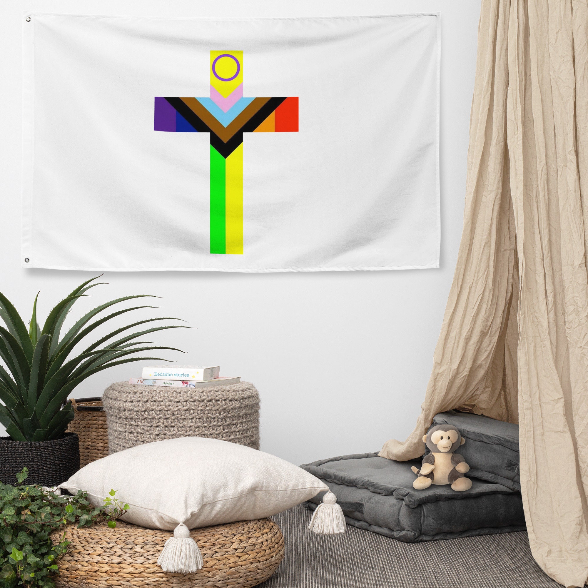 Christian LGBTQ+ Pride Flag Horizontal | Intersex Progressive Modern ...