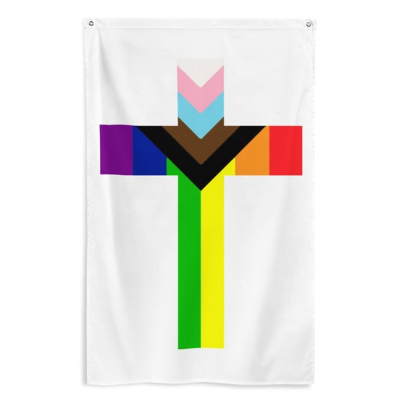 Christian LGBTQ Pride Flag Vertical Progressive Modern | Etsy