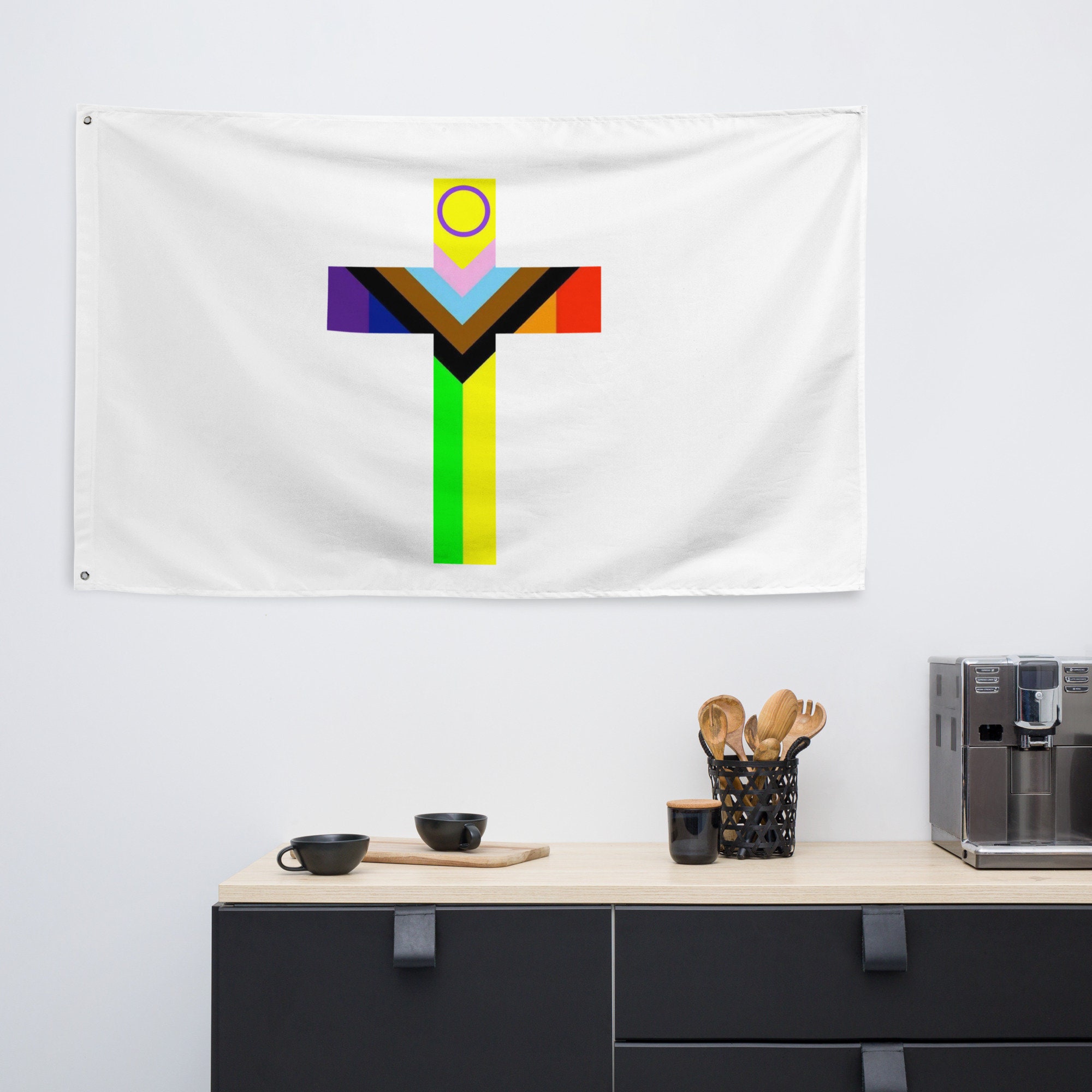 Christian LGBTQ+ Pride Flag Horizontal | Intersex Progressive Modern ...