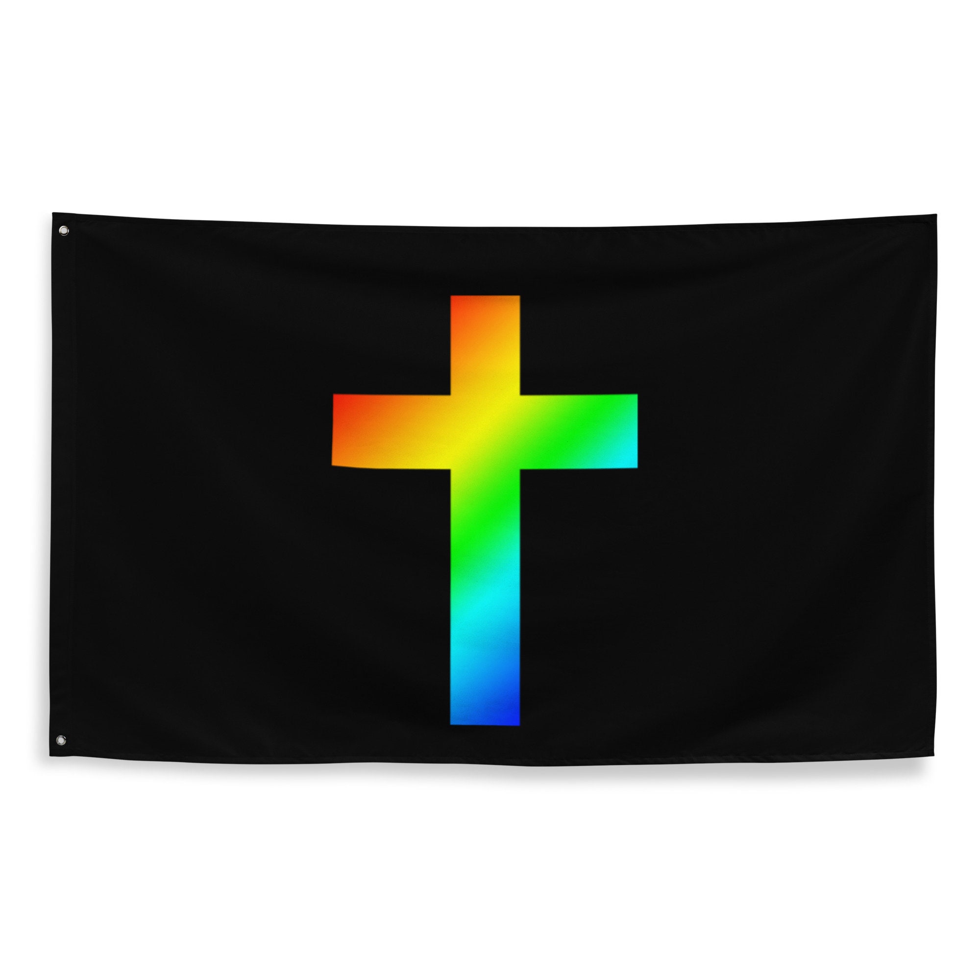Christian LGBTQ+ Pride Flag Horizontal | Black - Etsy