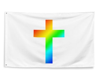 Christian LGBTQ Pride Flag Horizontal Intersex Progressive | Etsy