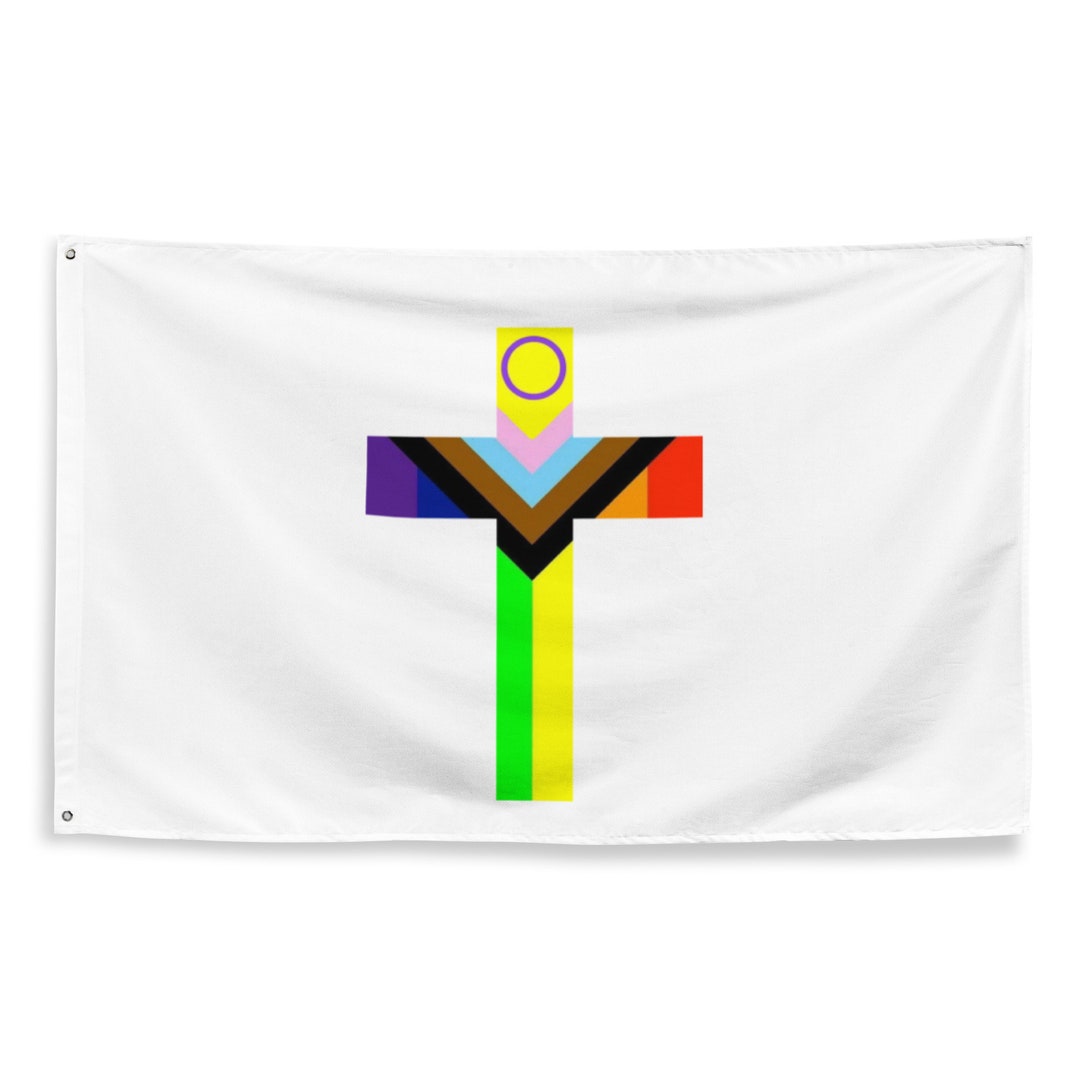 Christian LGBTQ+ Pride Flag Horizontal | Intersex Progressive Modern ...