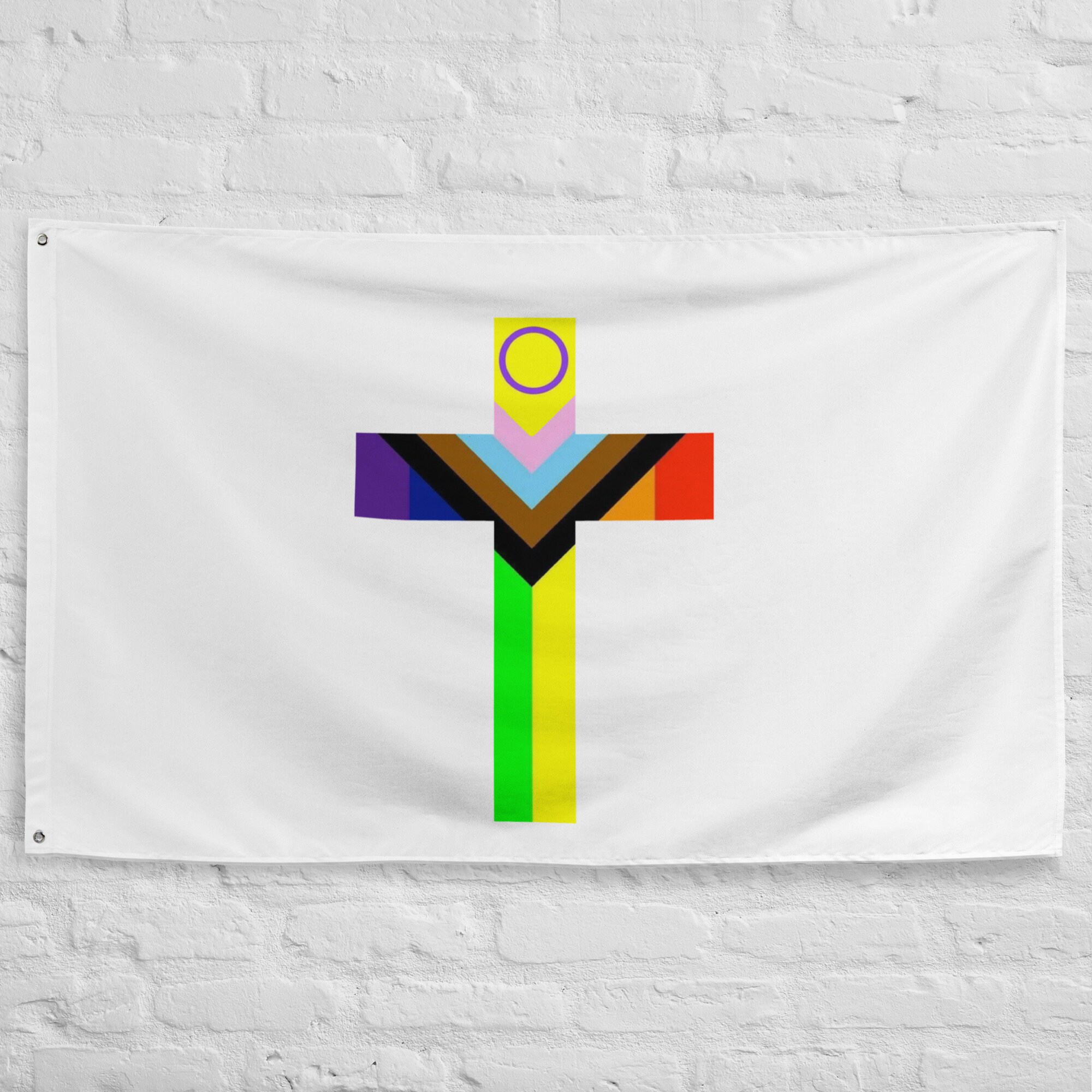 Christian LGBTQ+ Pride Flag Horizontal | Intersex Progressive Modern ...