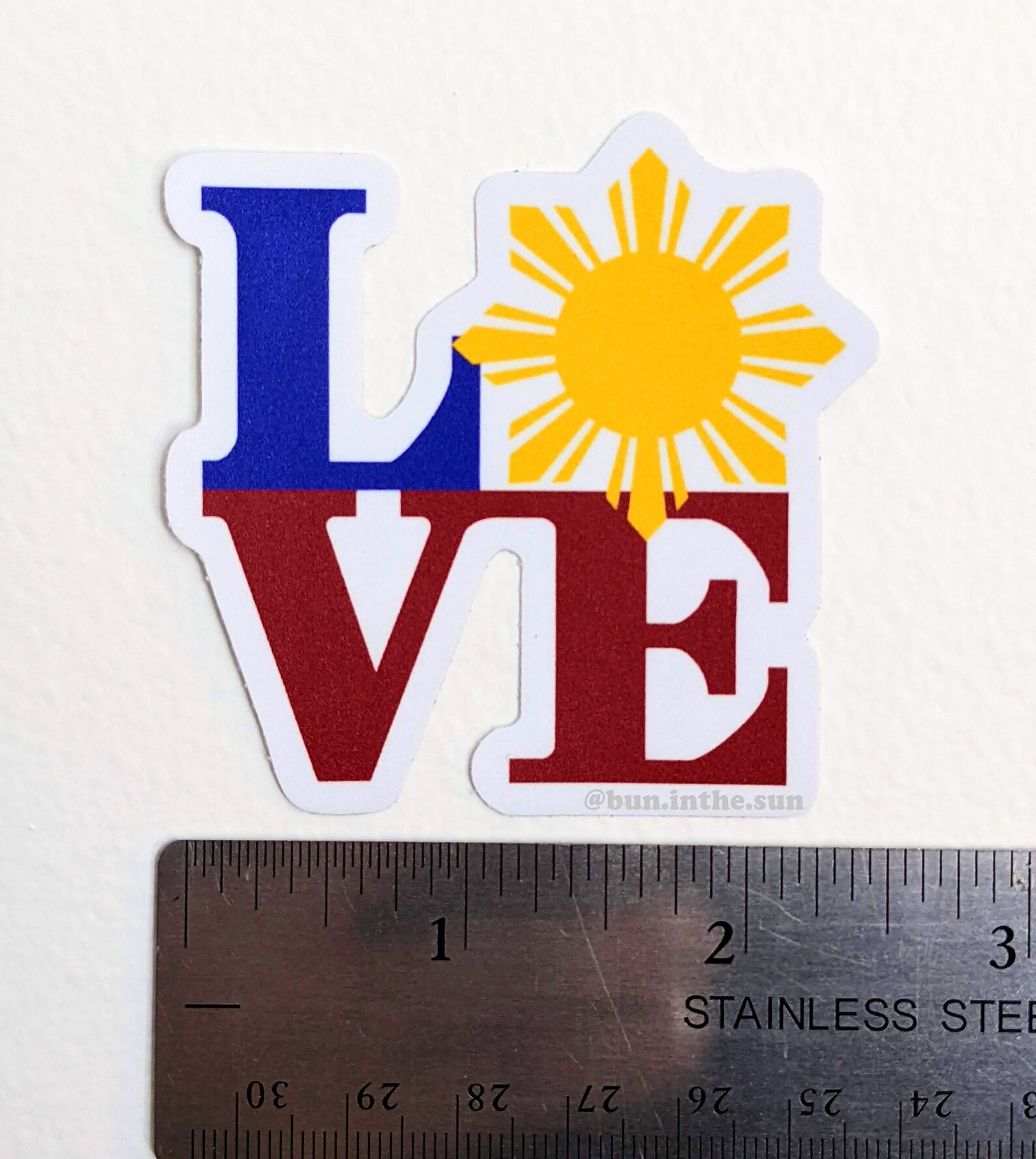Love Sun 2.5x2.5inch Sticker | Die Cut | Waterproof Decal | Philly ...