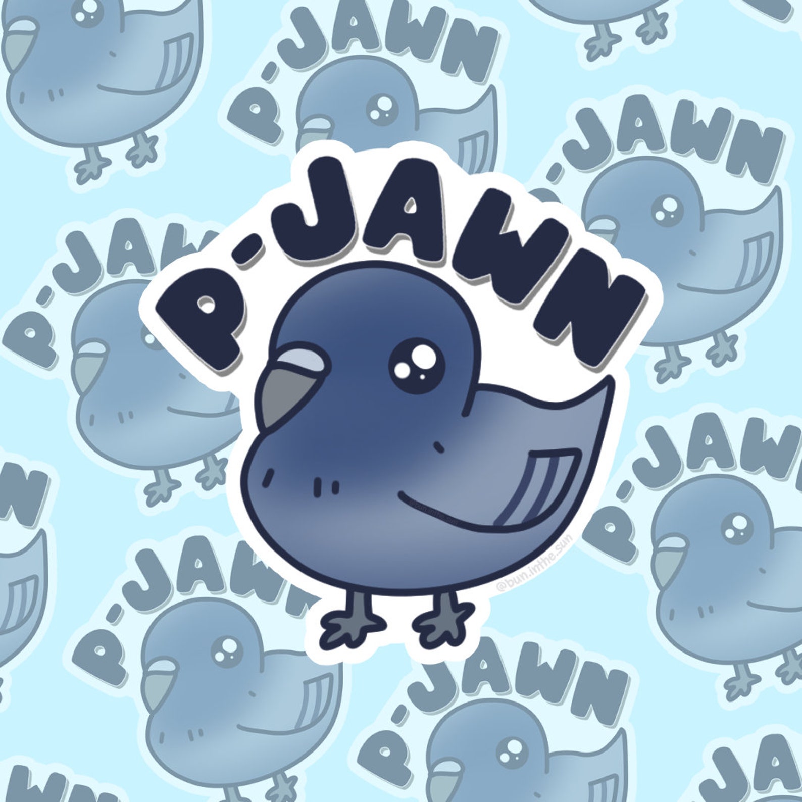 Pigeon Jawn 2.5x2.5 Inch Sticker | Die Cut | Waterproof Decal | Bird ...