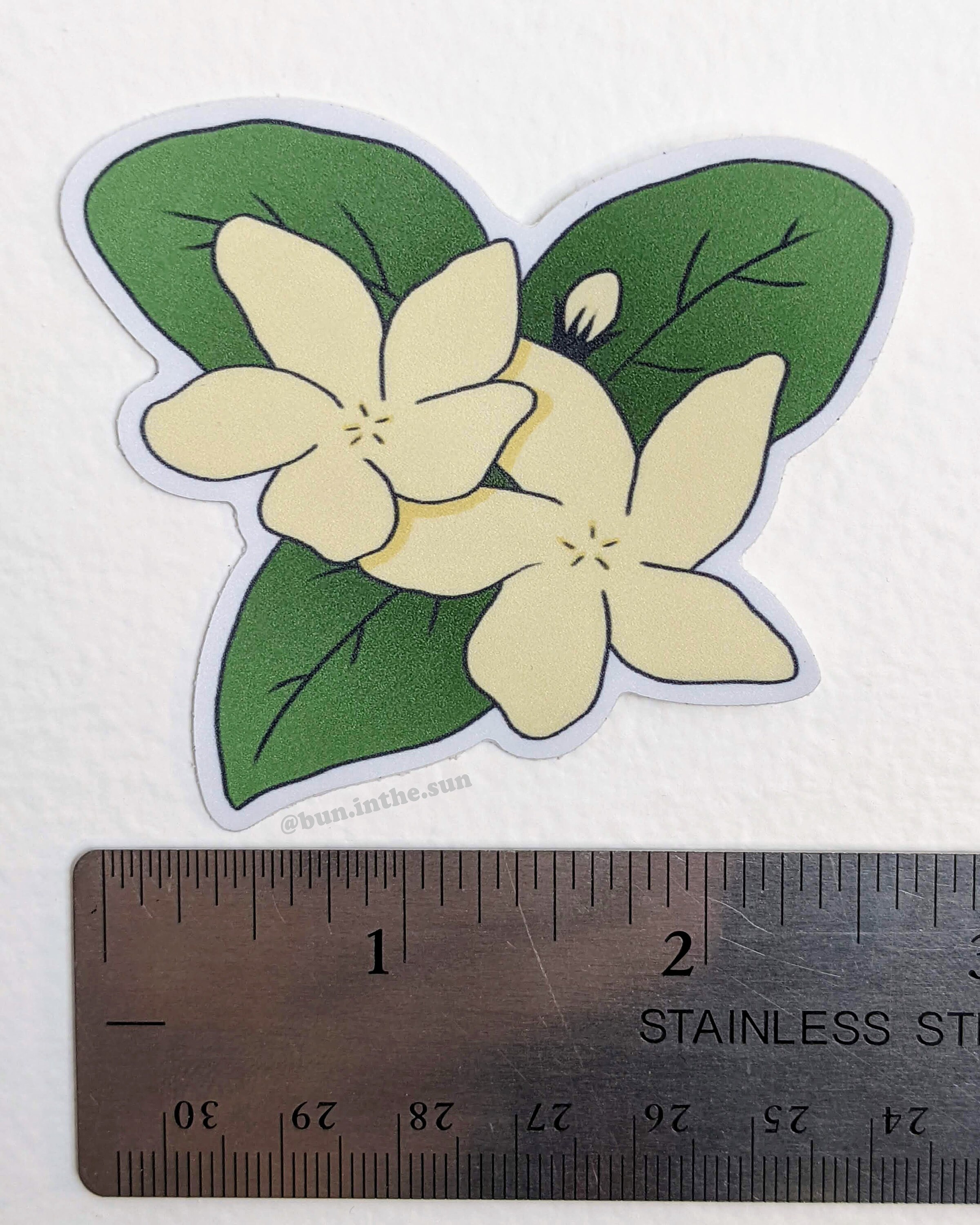 Sampaguita 2.7x2.3inch Sticker | Die Cut | National Flower of the ...