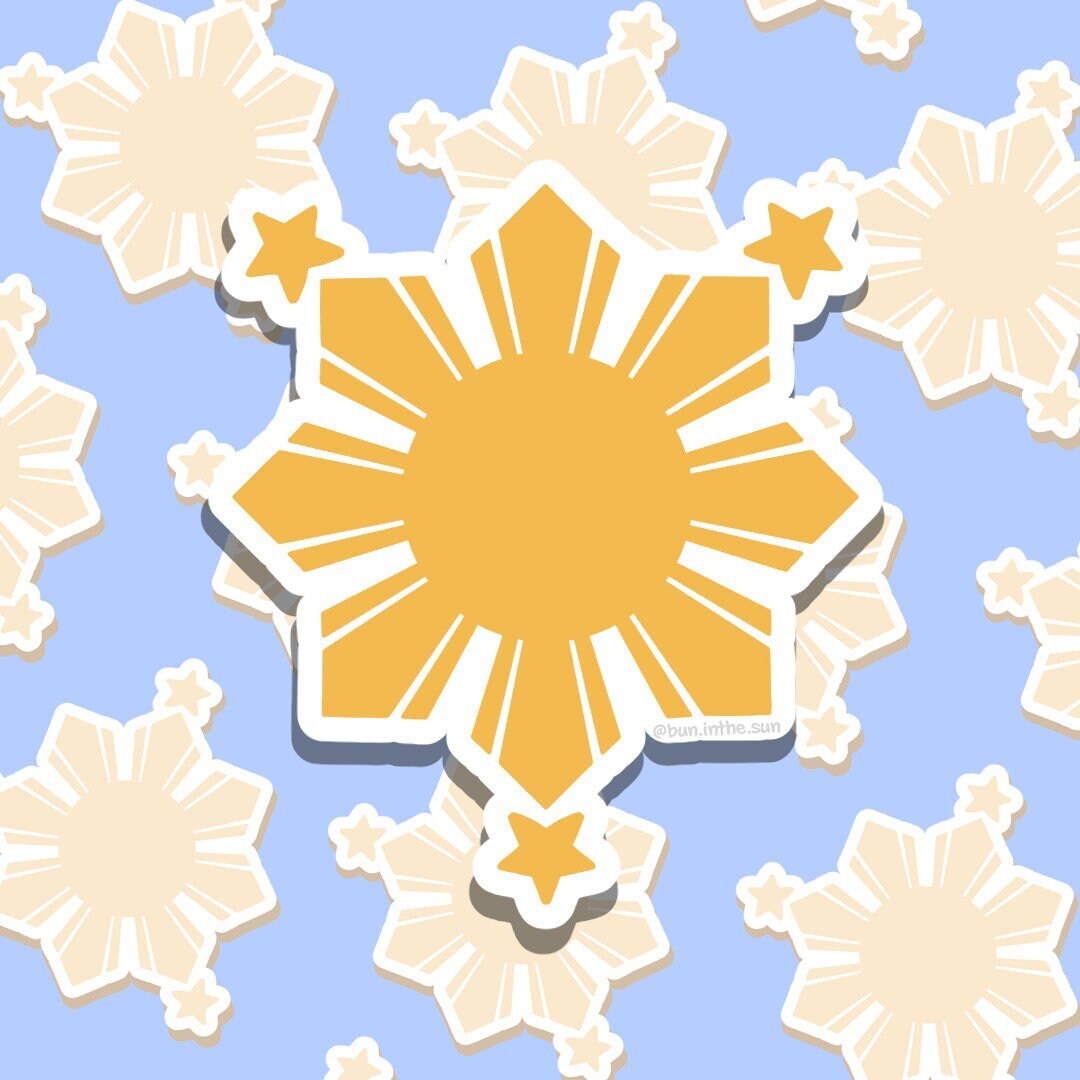 Philippine Flag Sun And Stars Drawing
