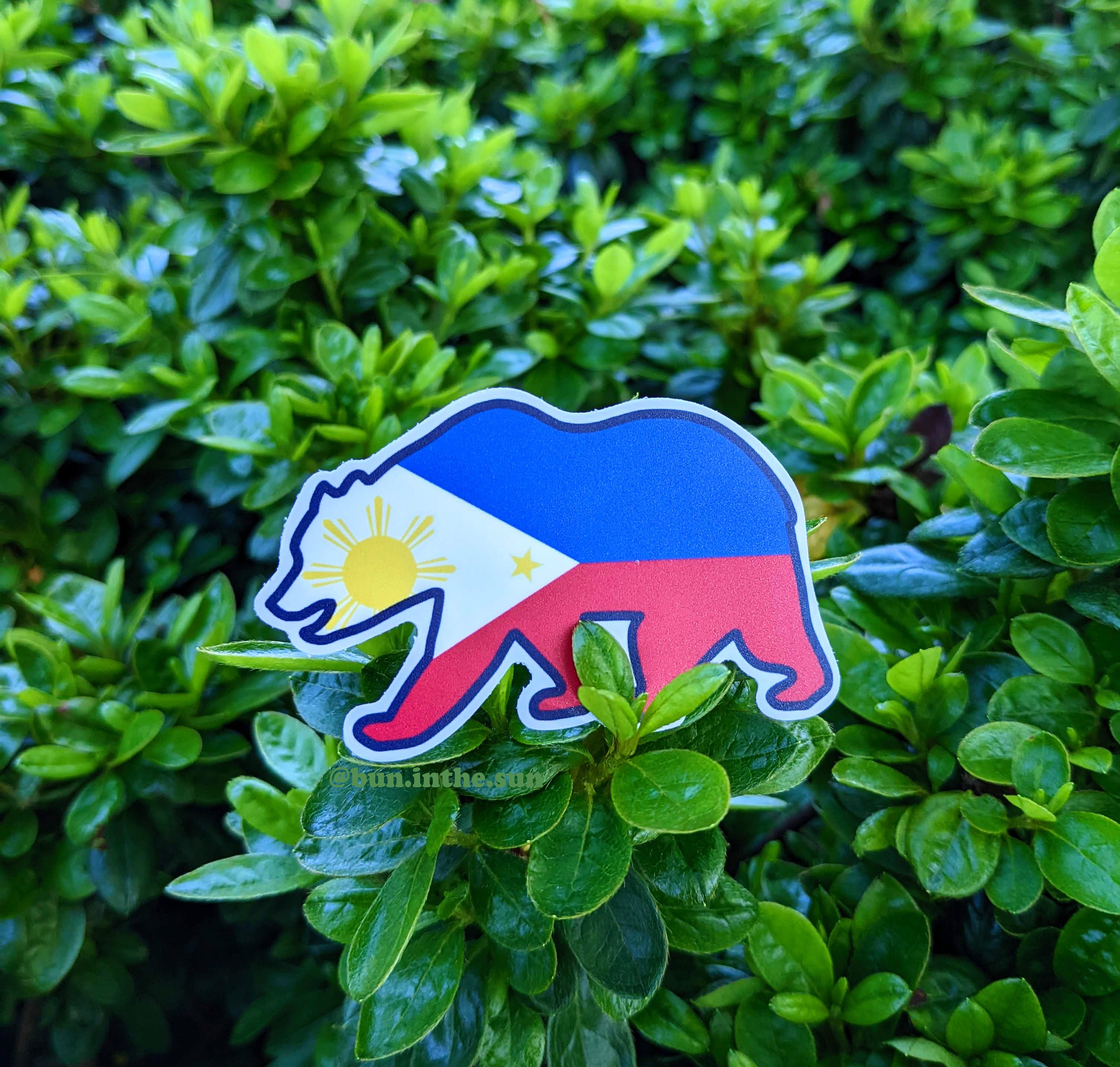 California Bear Filipino Pride 3x1.8inch Sticker | Die Cut ...