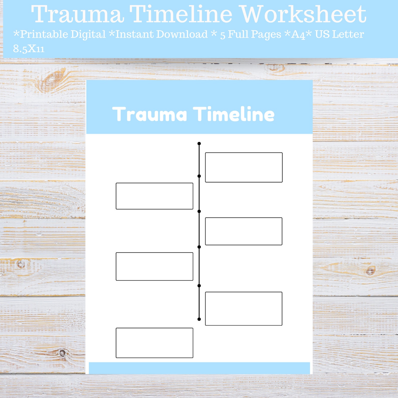 Trauma Timeline Worksheet Digital And Printable PDF Download Etsy