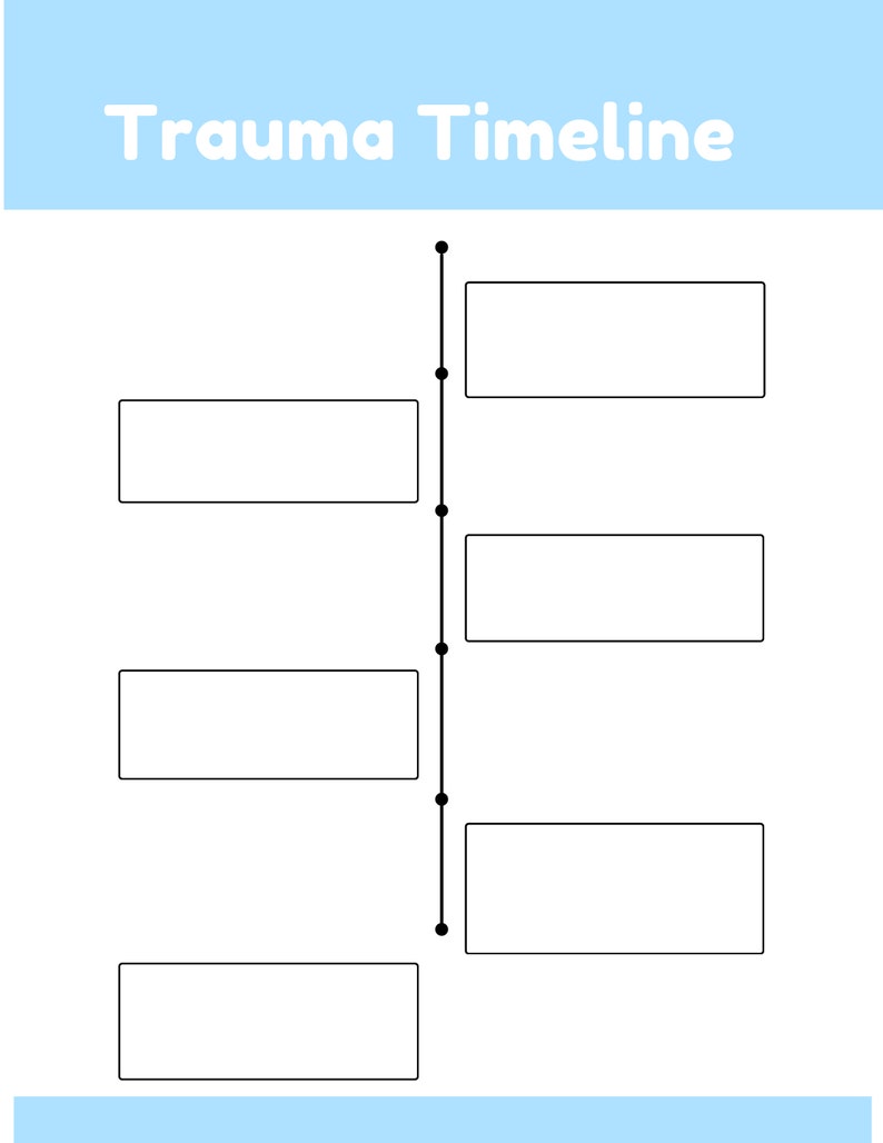 Trauma Timeline Worksheet Digital And Printable PDF Download Etsy