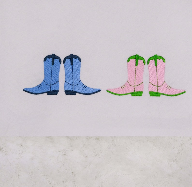 Simple Cowboy Boot Embroidery Design, Cowboy Machine Embroidery , 4 ...