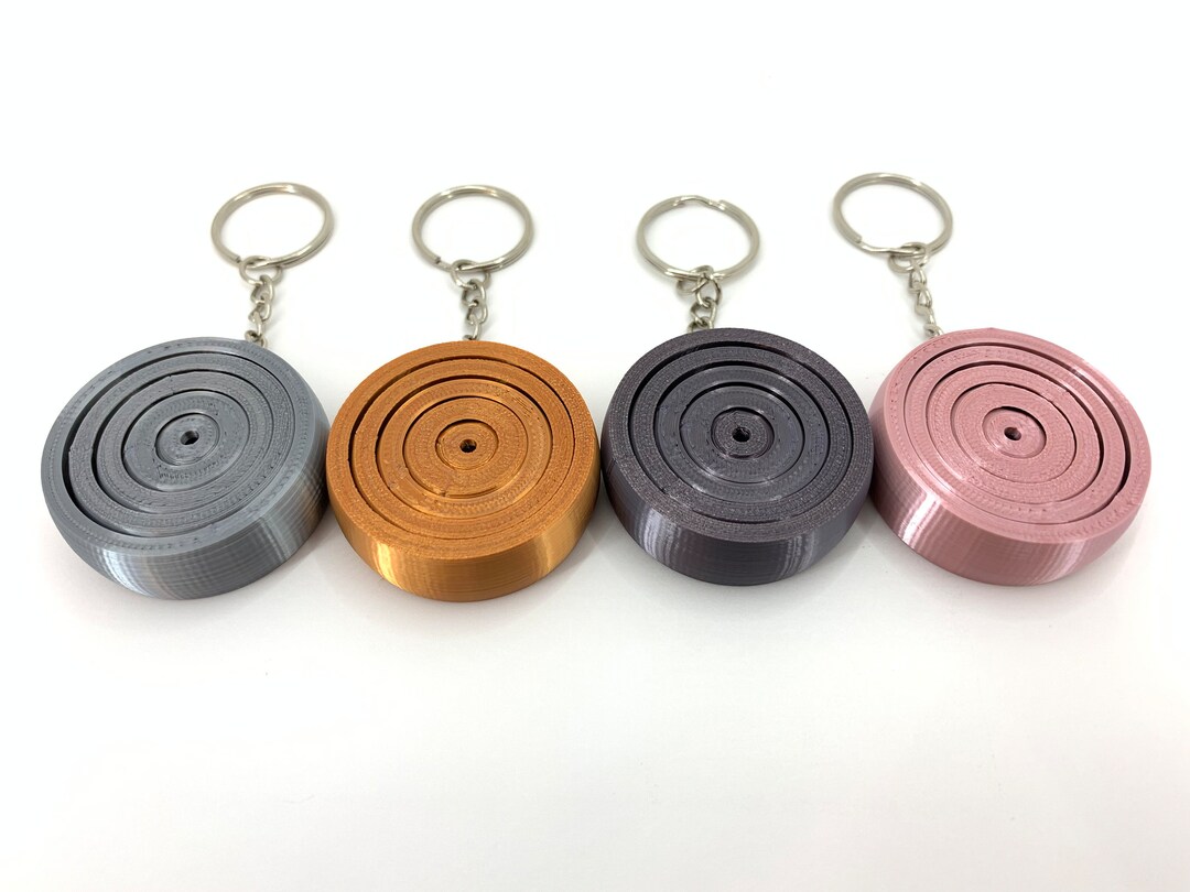 STL File for 3D Printed Gyroscopic Keychain, Ring Fidget Toy, Desk Toy ...