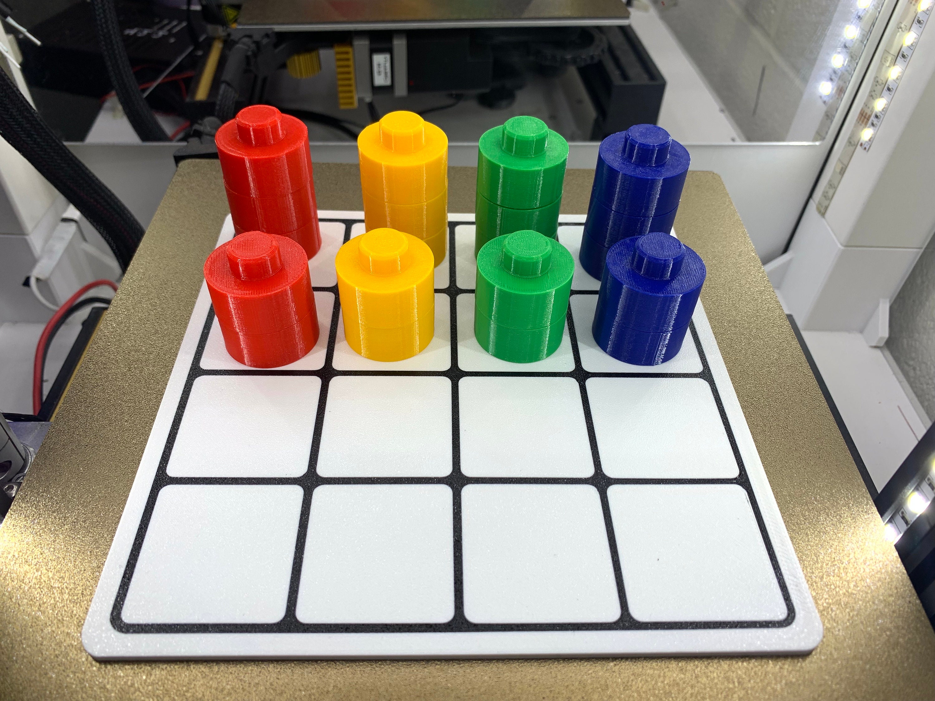 4 Player Connect 3, as Seen in "the Devil's Game", 3D Printed Game for ...