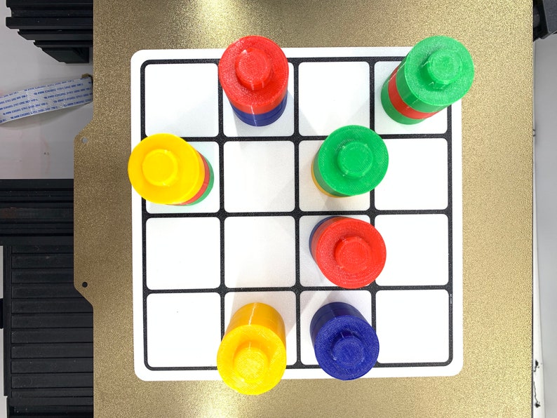 4 Player Connect 3, as Seen in "the Devil's Game", 3D Printed Game for ...
