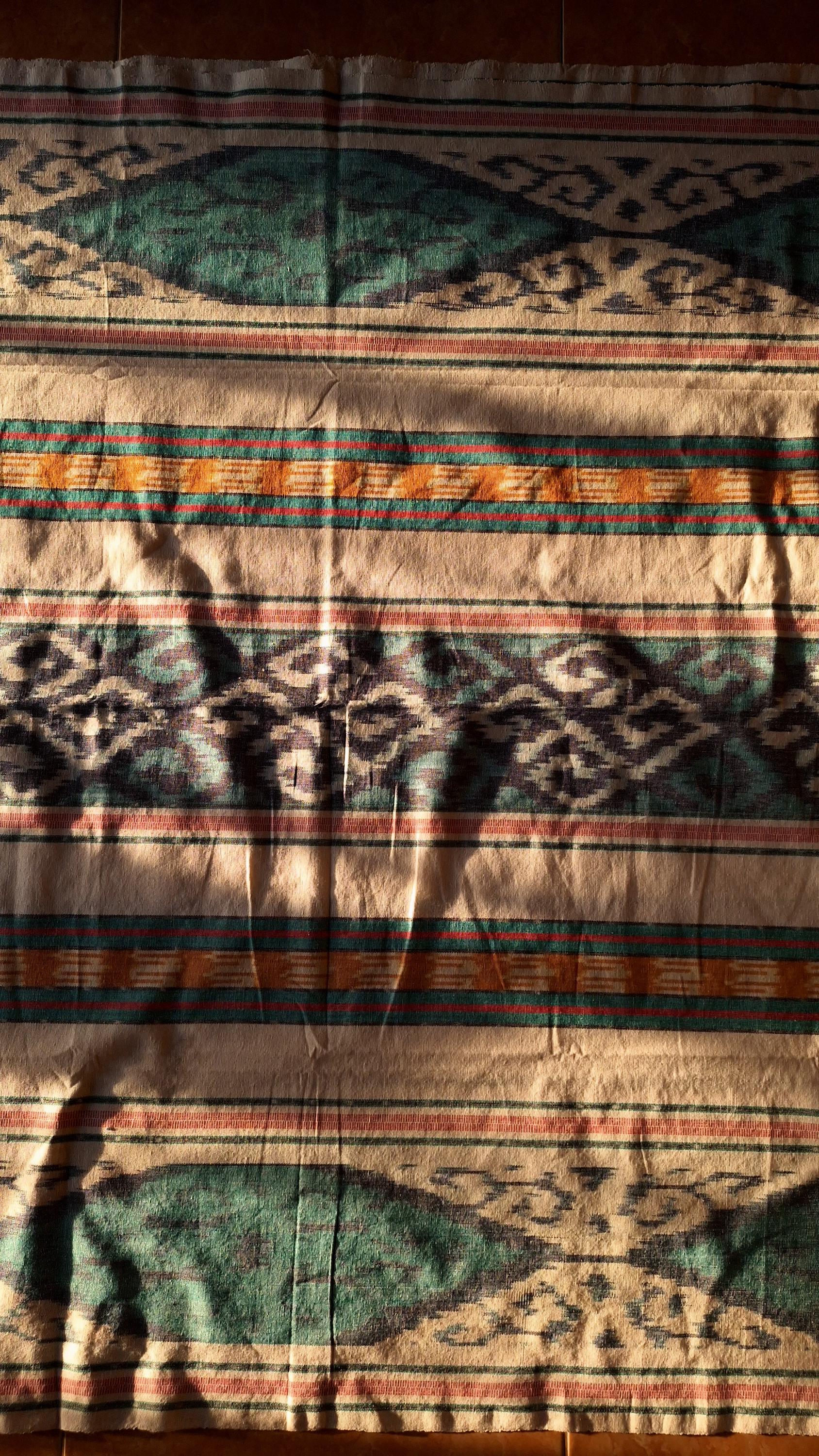 Indonesian Handwoven Ikat Geometric Fabric – Tribal Textile for Throw ...