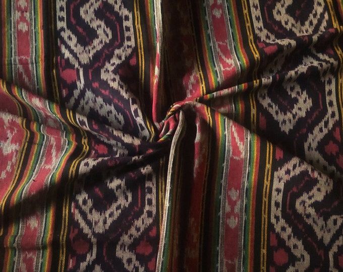 Handwoven Cotton Bali Ikat Thread Dyed Runner, Vintage Textile, Ethnic ...