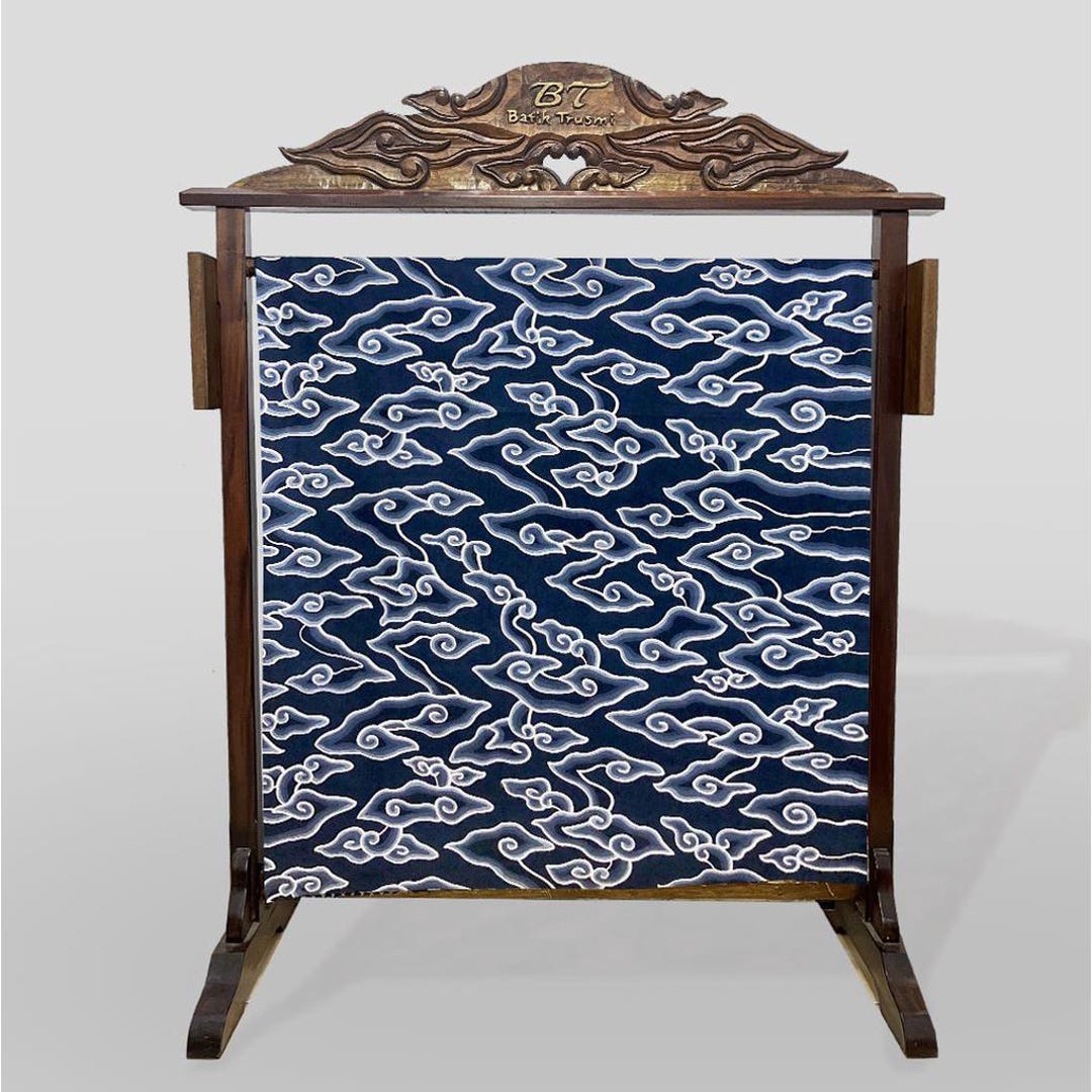 Navy Batik Fabric With Cloud Motif – Akatsuki-inspired Design ...