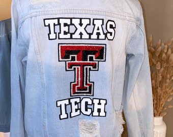 Texas Tech Denim Jacket - Etsy