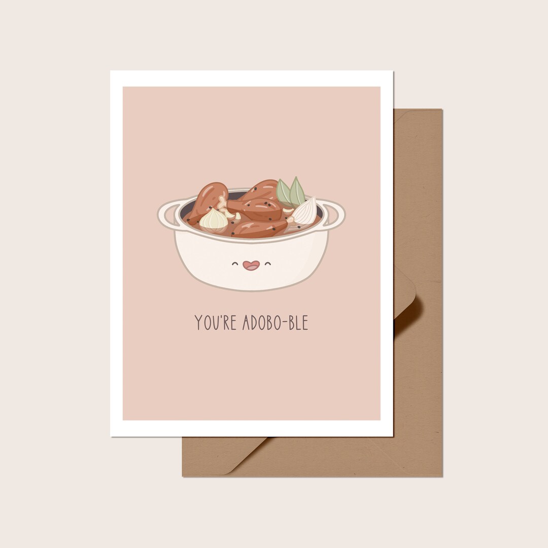 You're Adobo-ble Greeting Card | Blank Inside | Cute Love and ...