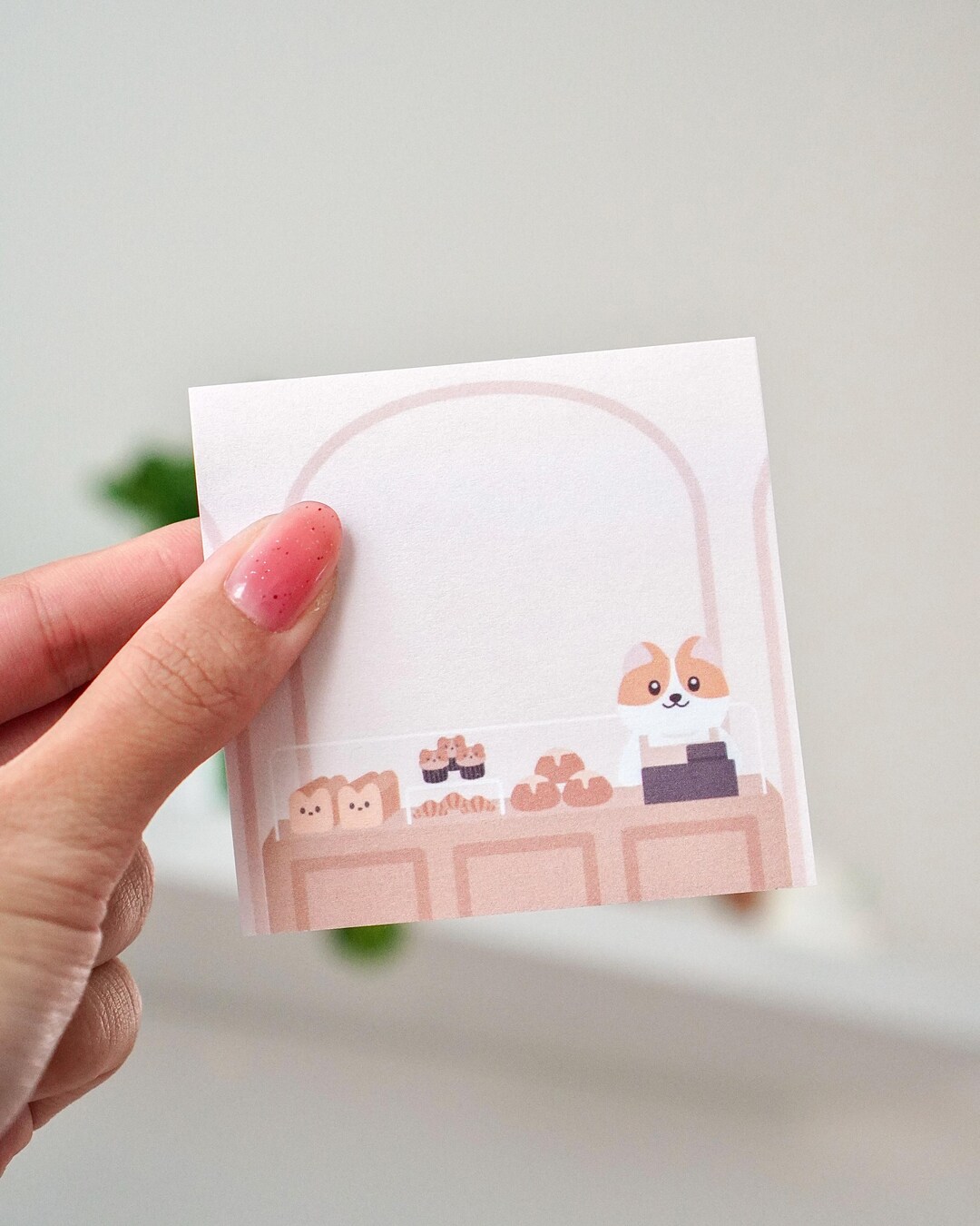 Corgi Bakery Sticky Notes | Post-it Notes - Etsy