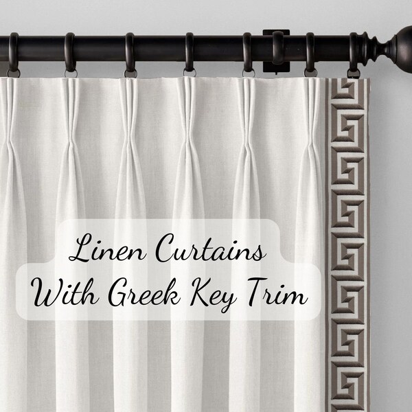 Greek Key Curtains - Etsy