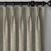 Luxury Heavyweight Linen Dual Pinch Pleat Curtains Textured Checks ...