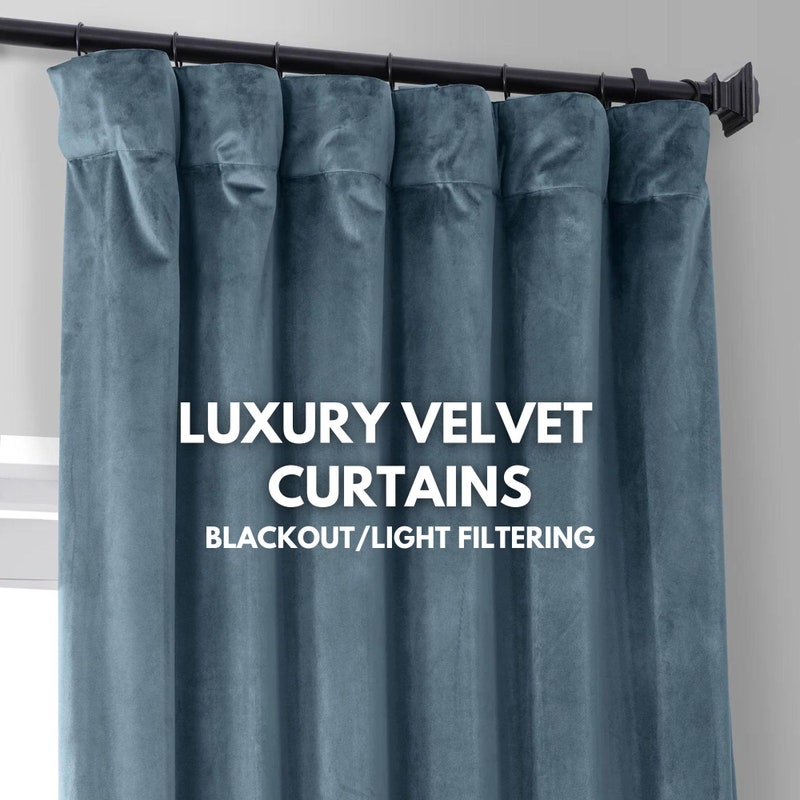 Velvet Curtains - Etsy