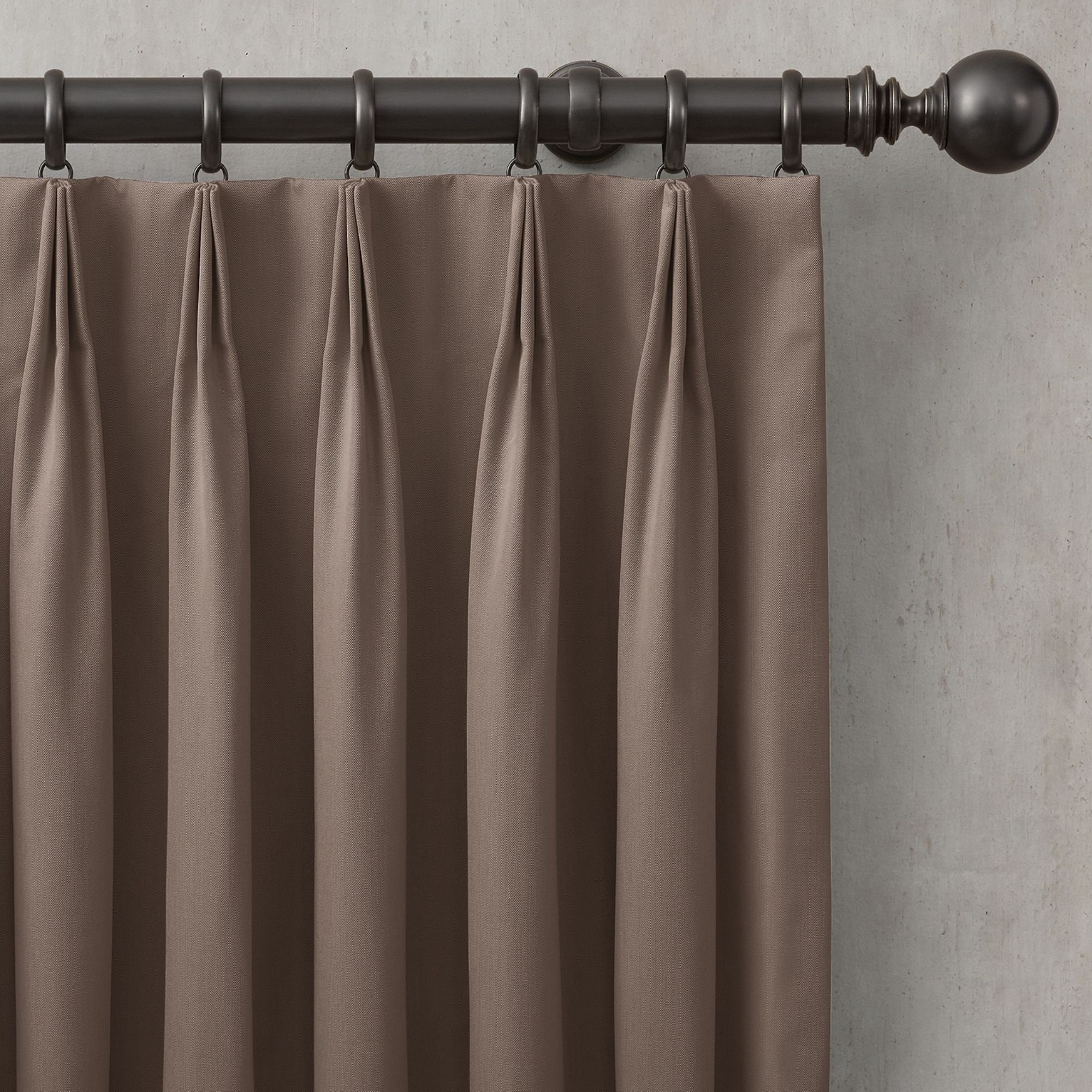 Luxury Tailored Pleat Linen Textured Woven Curtains Set of 2 Panels ...