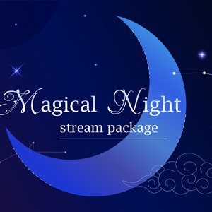 Magical Night Animated Stream Package/blue - Etsy
