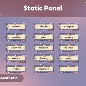 Cloud Scape Animated Stream Overlay for Twitch, Youtube/aesthetic Theme ...