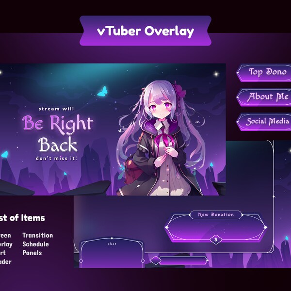 Vtuber Animated Stream Package - Etsy