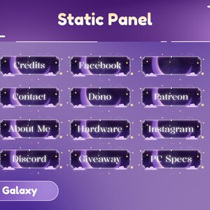 Galactic Dreamweave Animated Stream Pack/galaxy Twitch Overlay/cloud ...