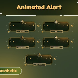 Forest Whispers Animated Alert Package/green Theme/twitch Set/alert ...