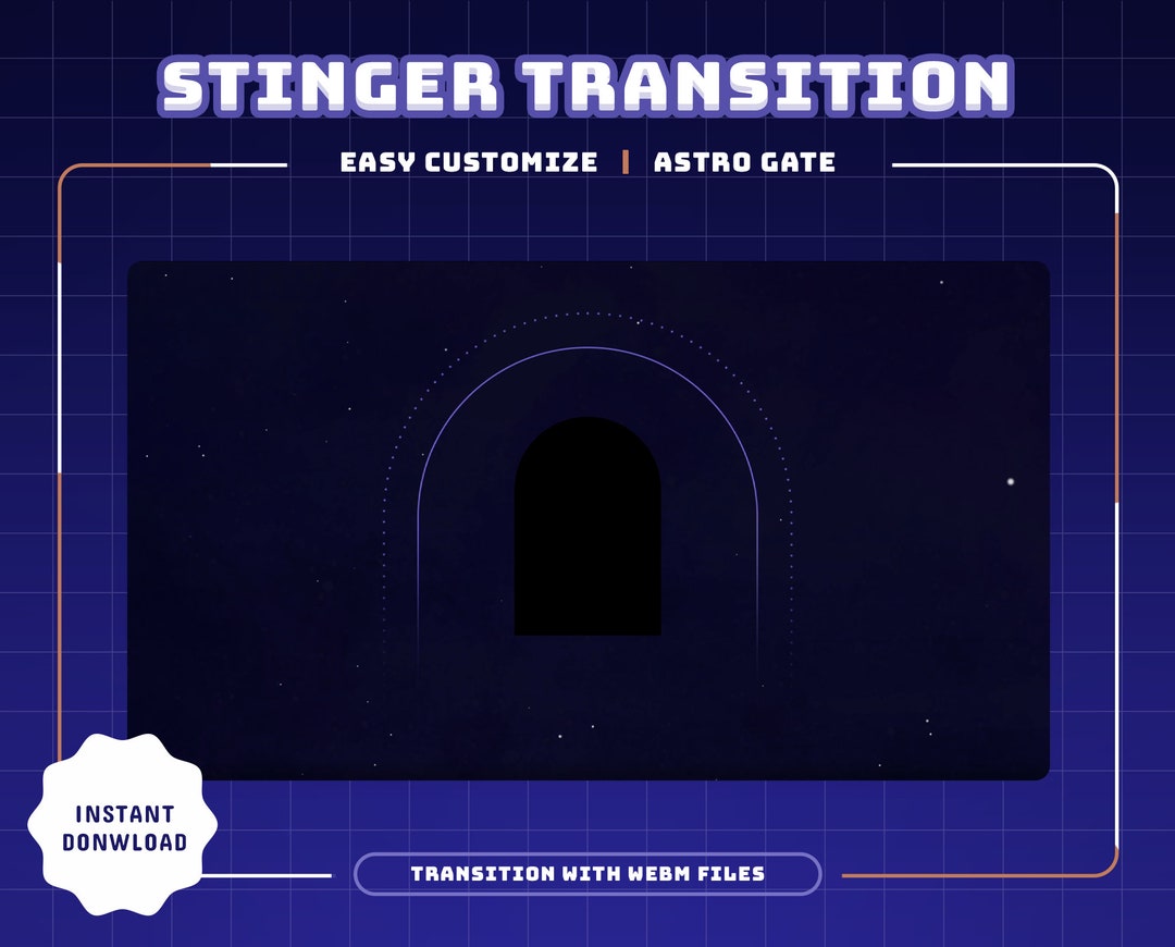 Astro Gate Animated Stream Transition/transition/stream Overlay/panels ...