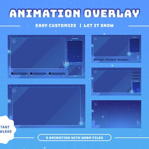 Let It Snow Animated Stream Package/stream Overlay/snow Theme/cute ...