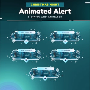 Christmas Night Animated Stream Alert Package for Twitch/pine Forest in ...