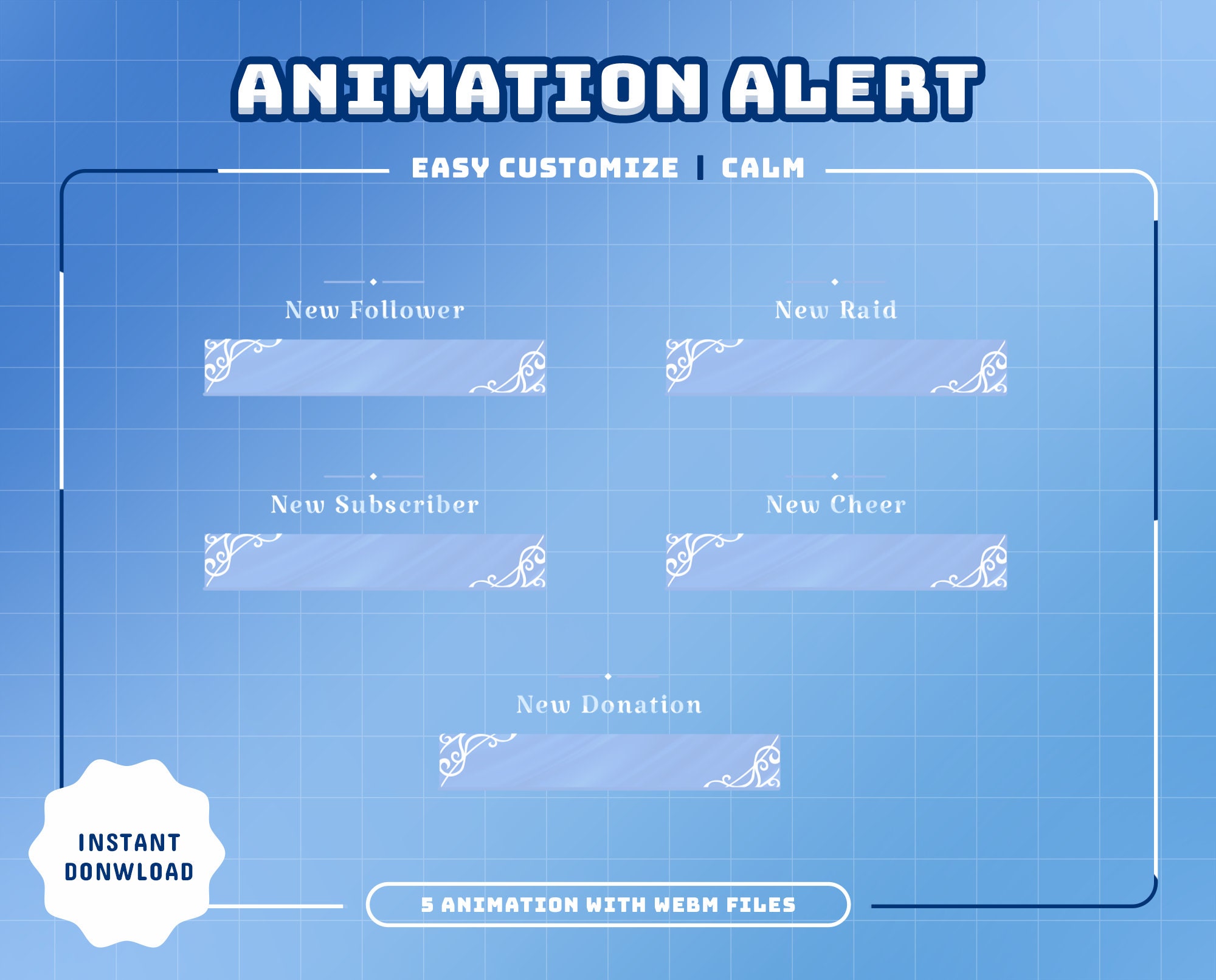 Calm Animated Stream Alerts/stream - Etsy