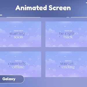Starry World Animated Stream Package/transition/stream Overlay/panels/sky/simple/aesthetic ...