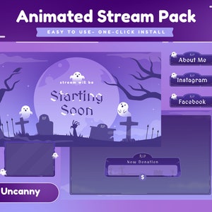 Spooky Animated Stream Package/twitch Overlay/transition/panels ...