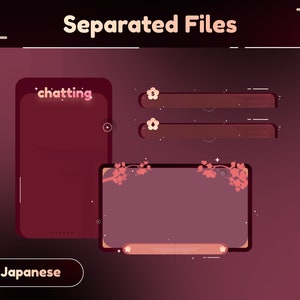 Akane Sakura Animated Stream Package/stream Overlay/transition/panels ...