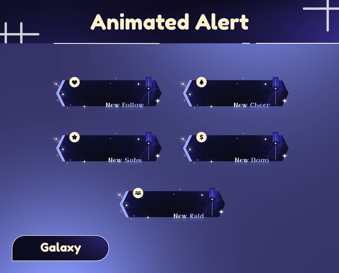 Lunar Ascended Animated Stream Alerts/transition/stream Overlay/panels ...