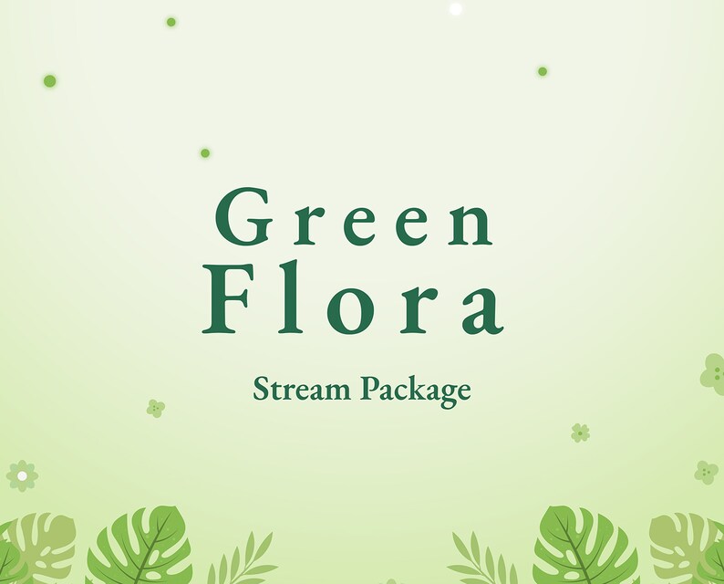 Green Flora Animated Stream Package/transition/stream - Etsy