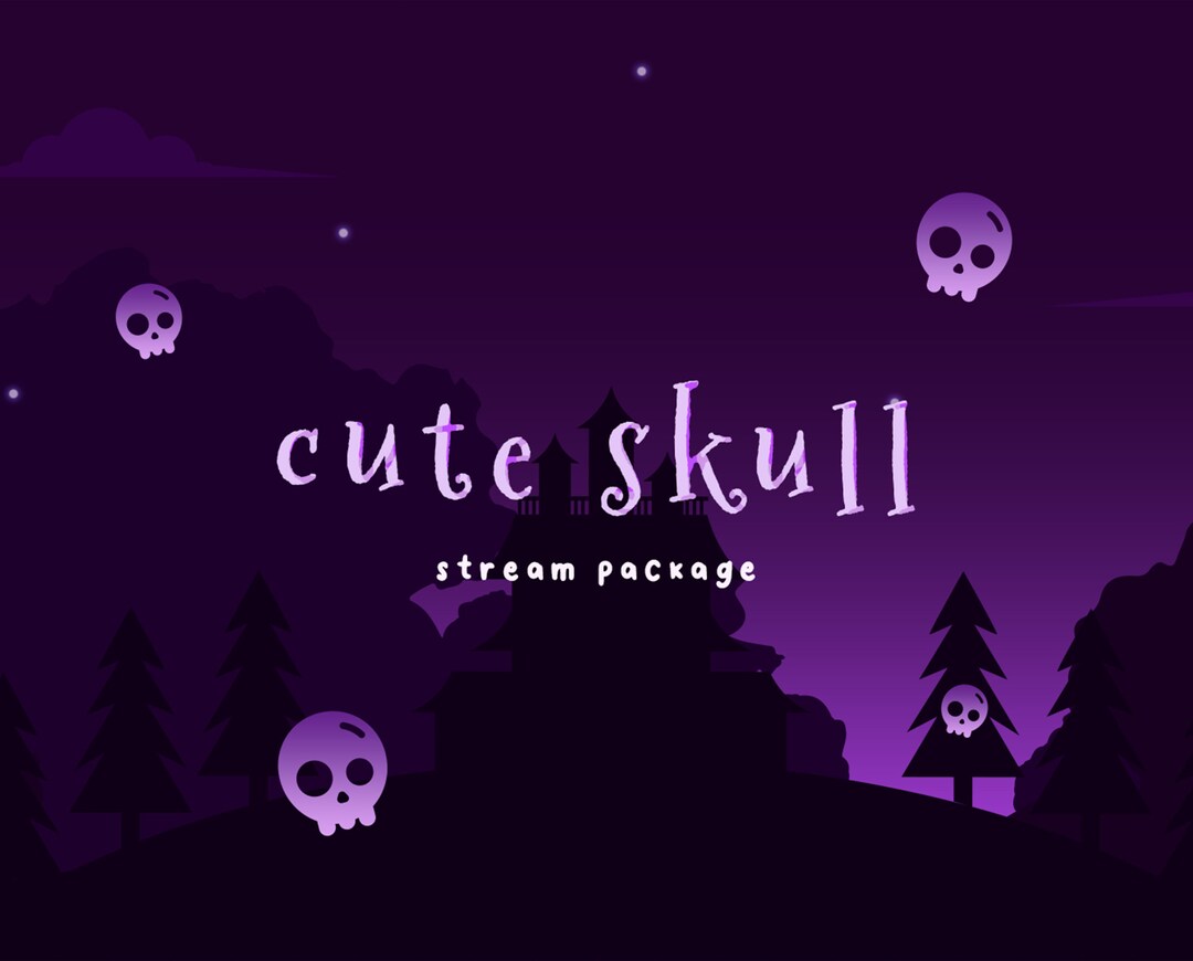 Cute Skull Animated Stream Package/transition/stream - Etsy