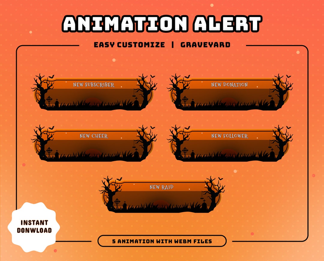 Graveyard Animated Stream Alerts/twitch Overlay/transition/panels ...
