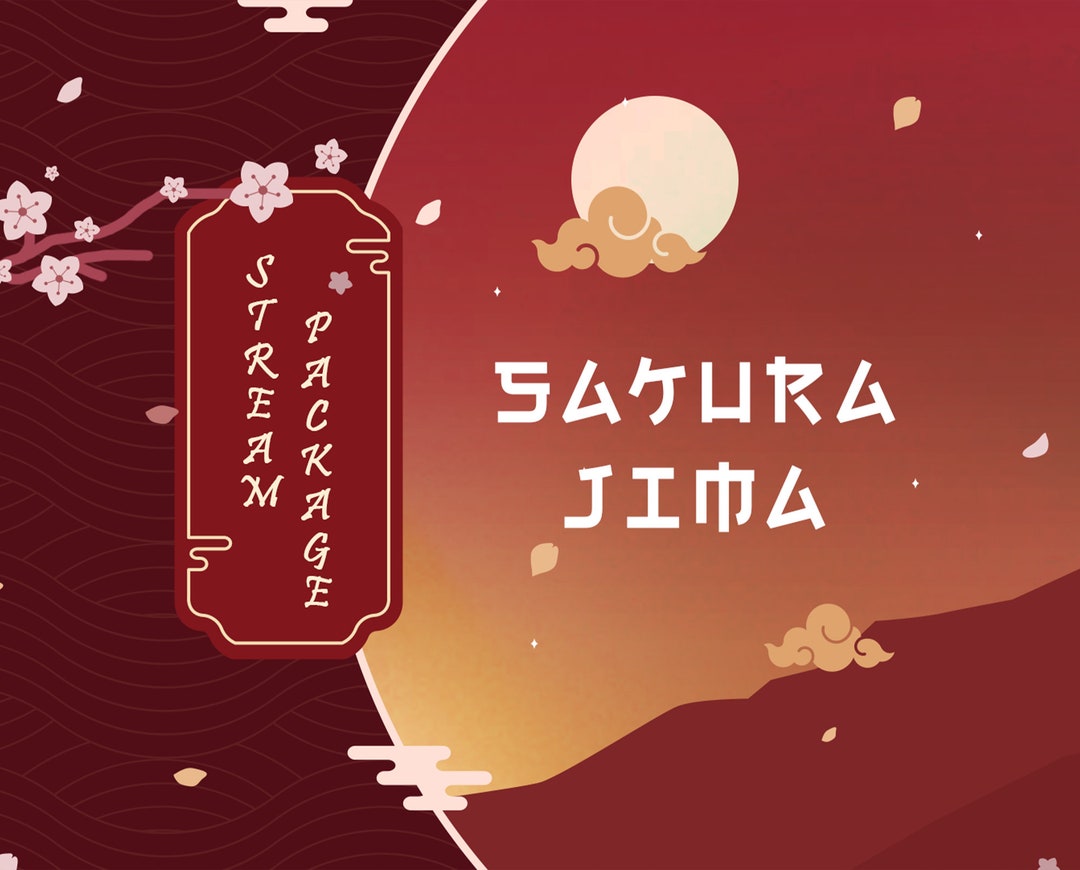 Sakurajima Animated Stream Package/stream Overlay/transition/panels ...